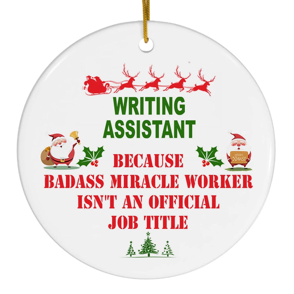 Writing Assistant Christmas Ornaments 2025, Christmas Tree Decor ...