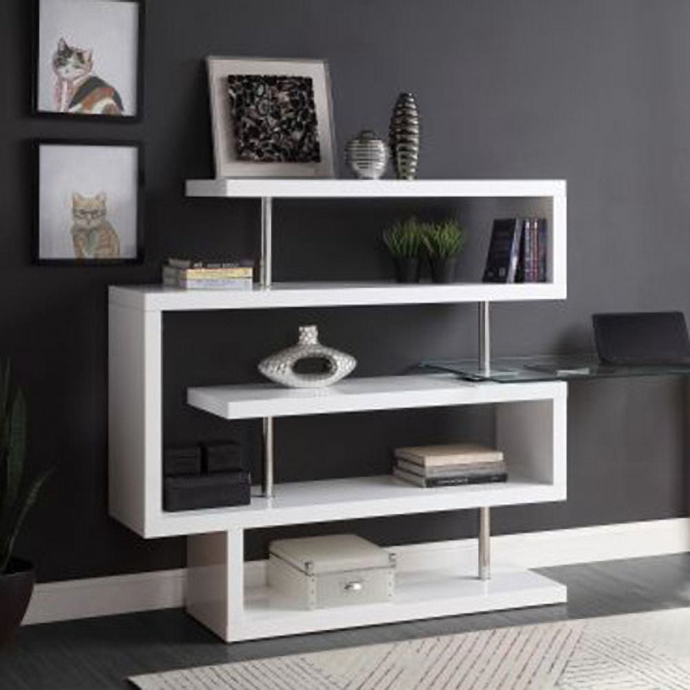 Writing Desk, Glass Computer Desk with Shelf Student Desk,Desk & Long ...