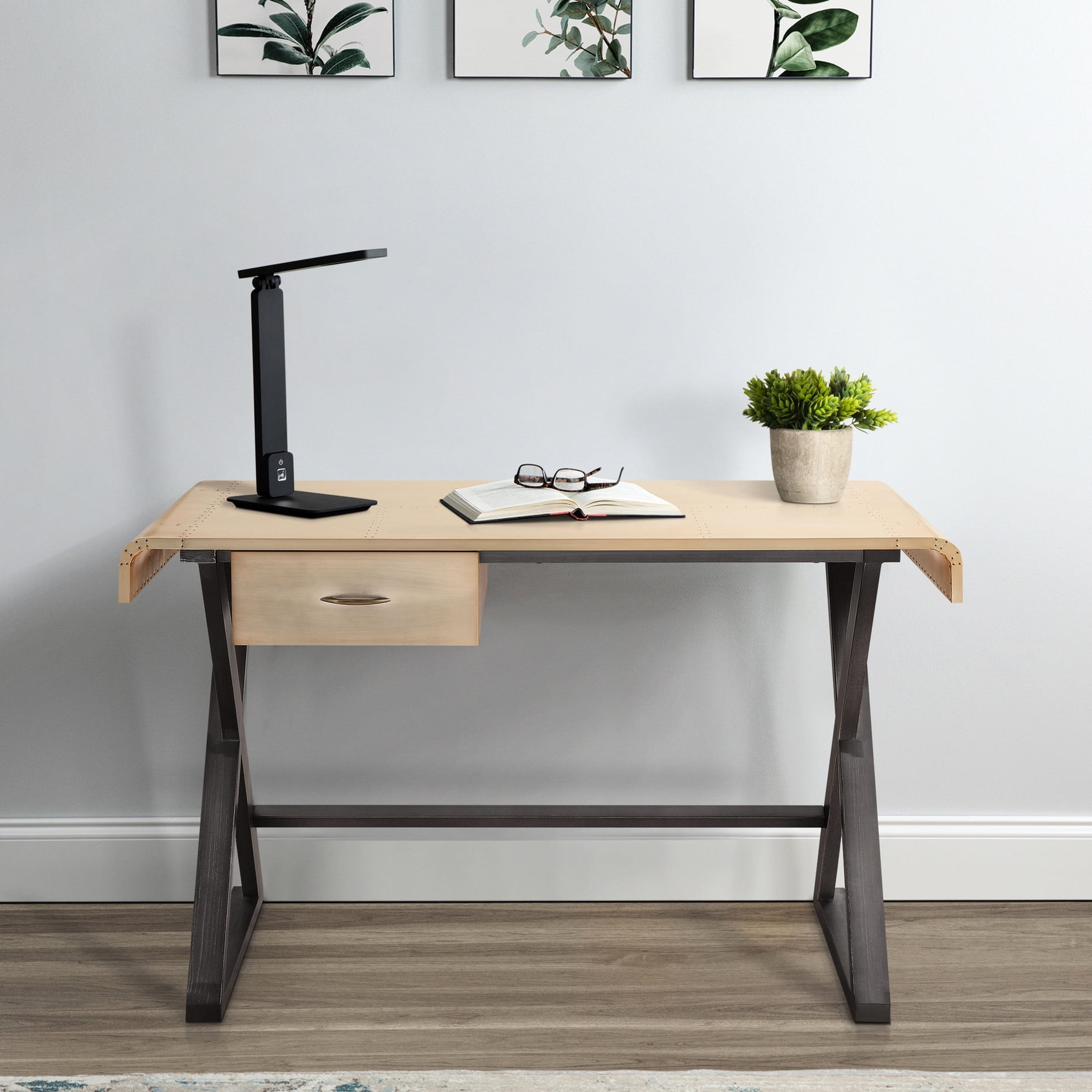 Writing Desk in Office | Combine Style and Function | Metal X-Shape ...