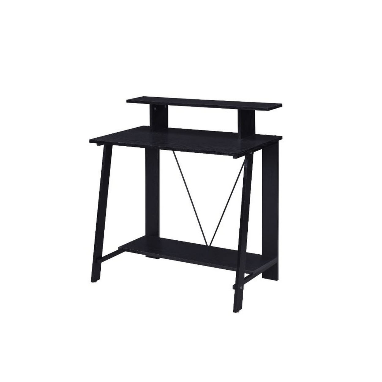 Writing Desk with V Shaped Frame Black - Saltoro Sherpi - Walmart.com