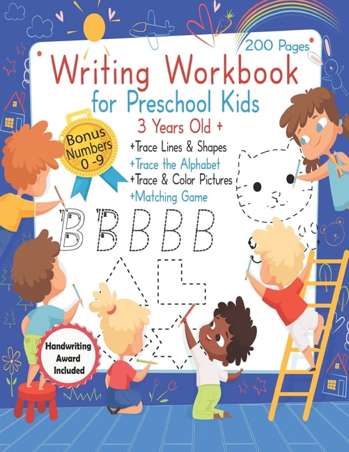 Writing Workbook for Preschool Kids 3 years old +: Practice Pen Control ...