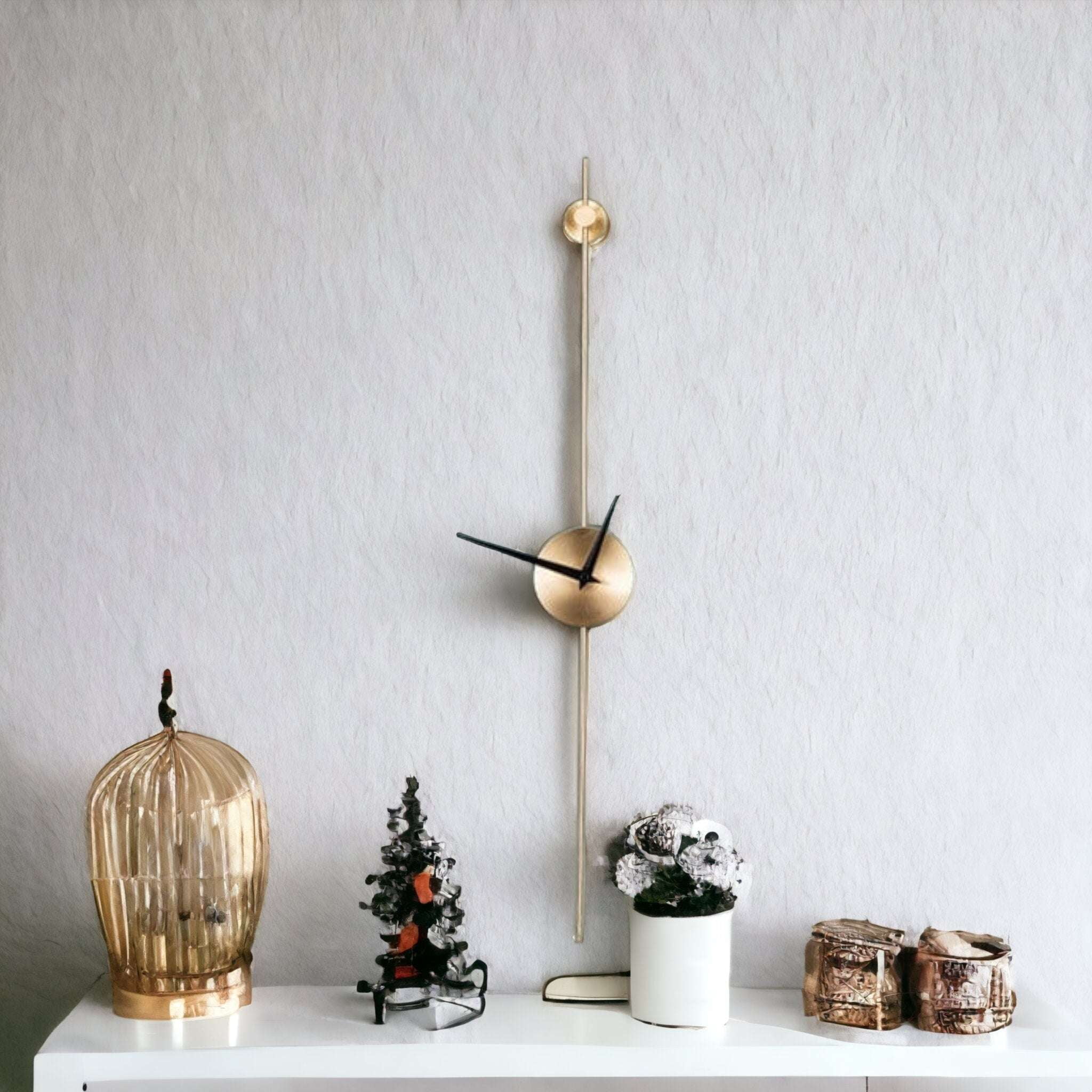 Writings on the Wall Minimal Slim Gold Wall Clock, Stylish and Latest ...