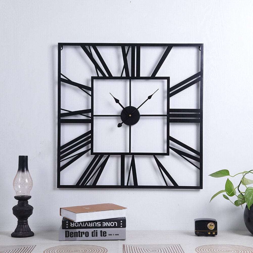 Writings on the Wall Square Roman Numbers Designer Wall Clock, Stylish ...