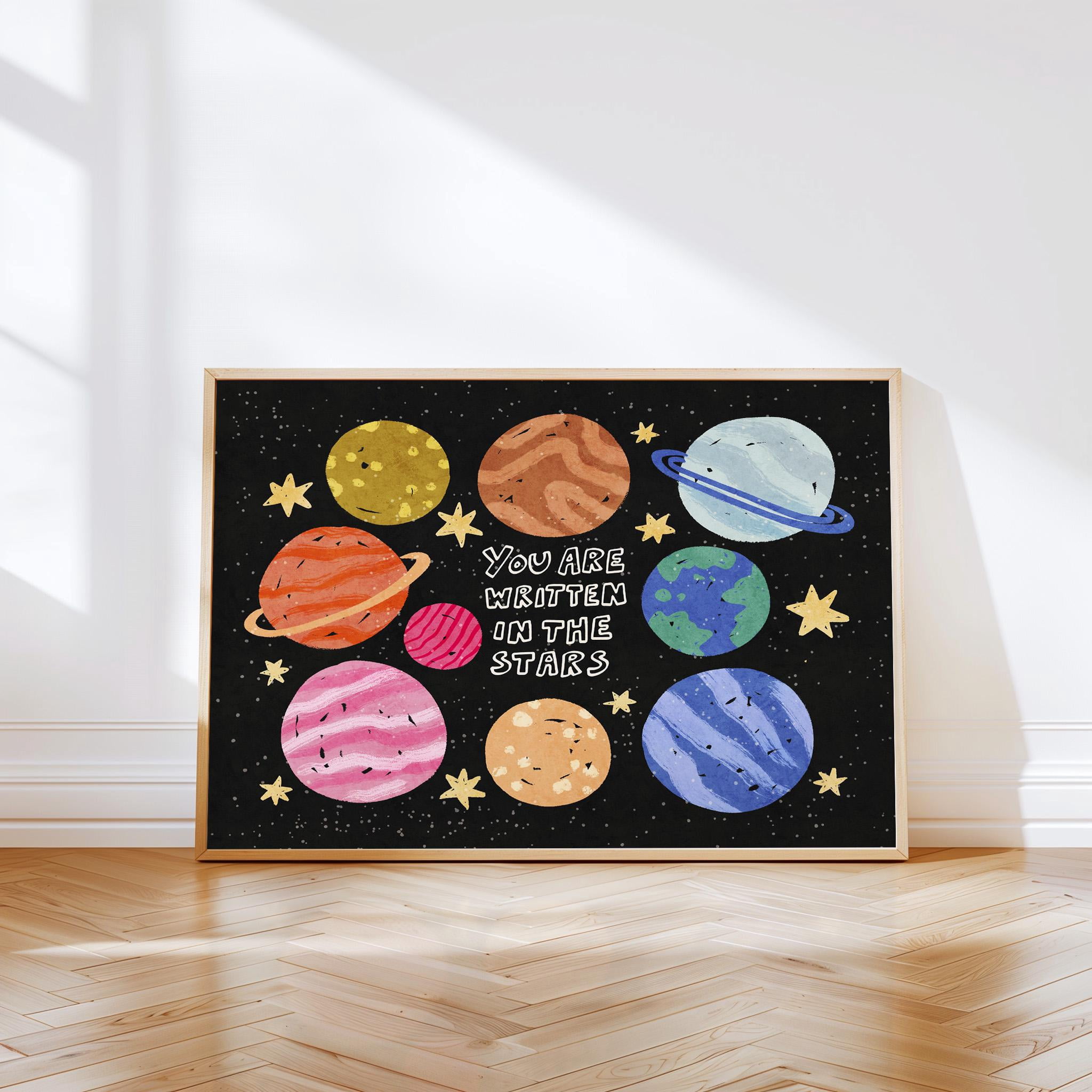 Written In The Stars Print Space Kids Playroom Poster Celestial ...