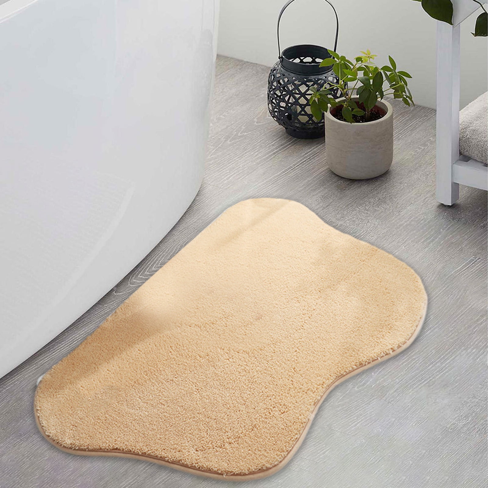 Wrjufa Bathroom Toilet Door Absorbent Floor Mat Carpet Bedroom Non-Slip ...