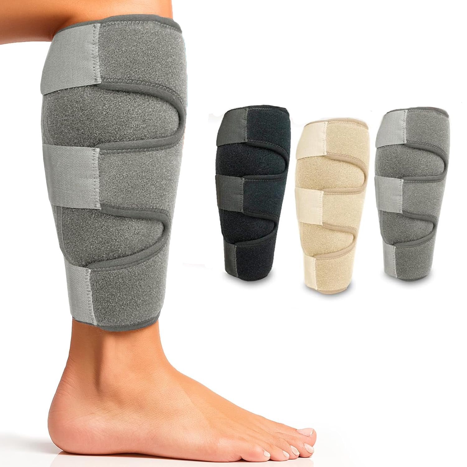 Wrong Duck Adjustable Calf Brace, Lower Leg Compression Wrap with Non ...