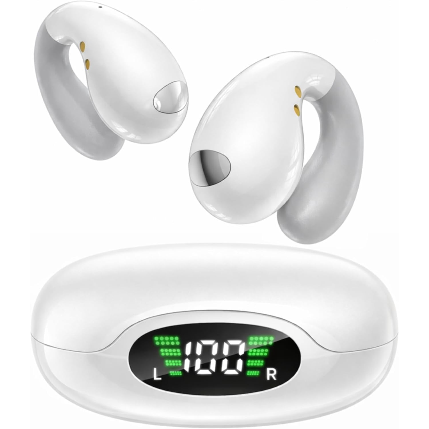 Wrong Duck Ultra Open Ear Earbuds, Ergonomic Clip-On Bone Conduction ...