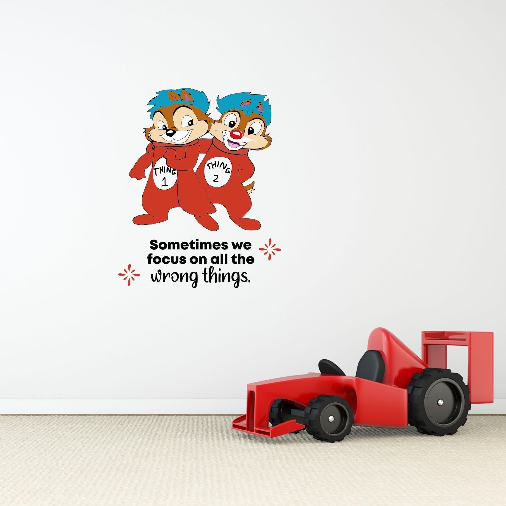 Wrong Things Thing Twins Life Quote Cartoon Quotes Decors Wall Sticker ...