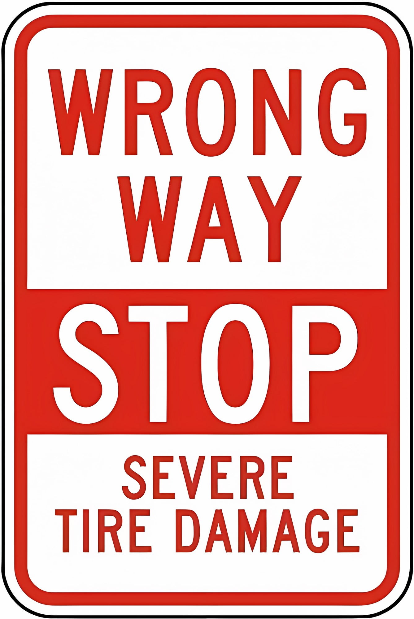 Wrong Way Stop Aluminum Tin Sign - 8"x12" Vintage Metal Warning Sign ...