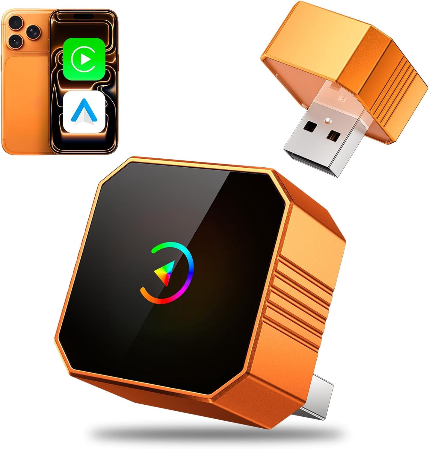 Wrongduck 2026 Wireless CarPlay Adapter for iPhone and Android Auto ...