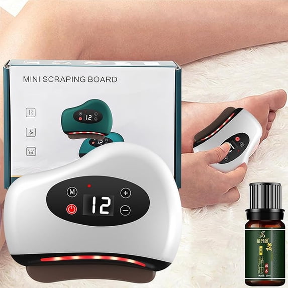 Wrongduck 3-in-1 Heated Foot Scraper with Red Light & Vibration, Deep ...
