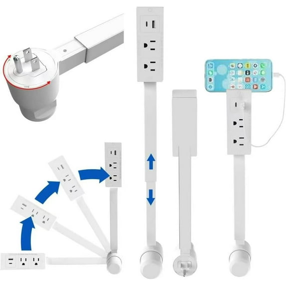 Wrongduck Extendable Outlet Extender for Hard-to-Reach Spaces, 21–27.5 ...