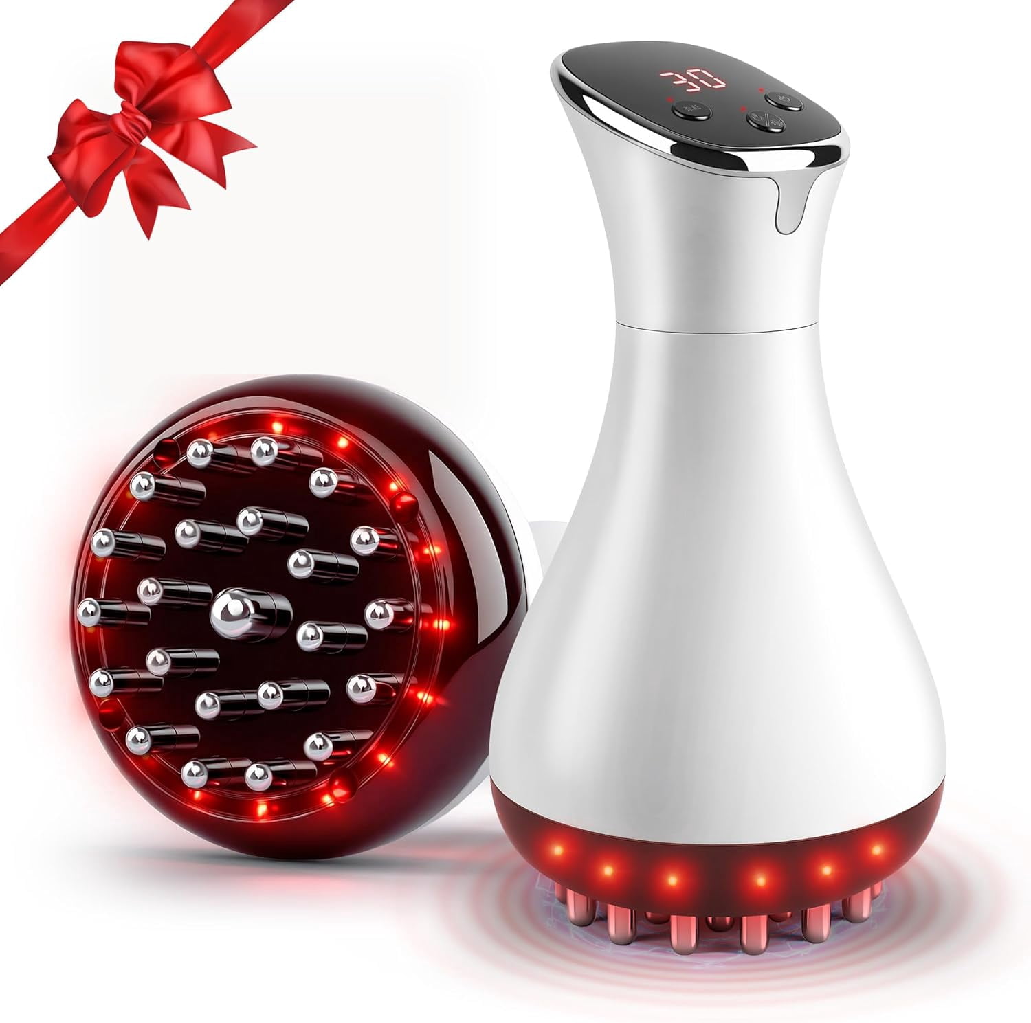 Wrongduck Handheld Body Massager with Heat and Red Light, Rechargeable ...