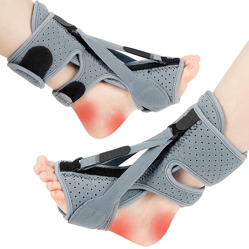 Wrongduck Plantar Fasciitis Night Splint – Adjustable Foot Brace with 3 ...