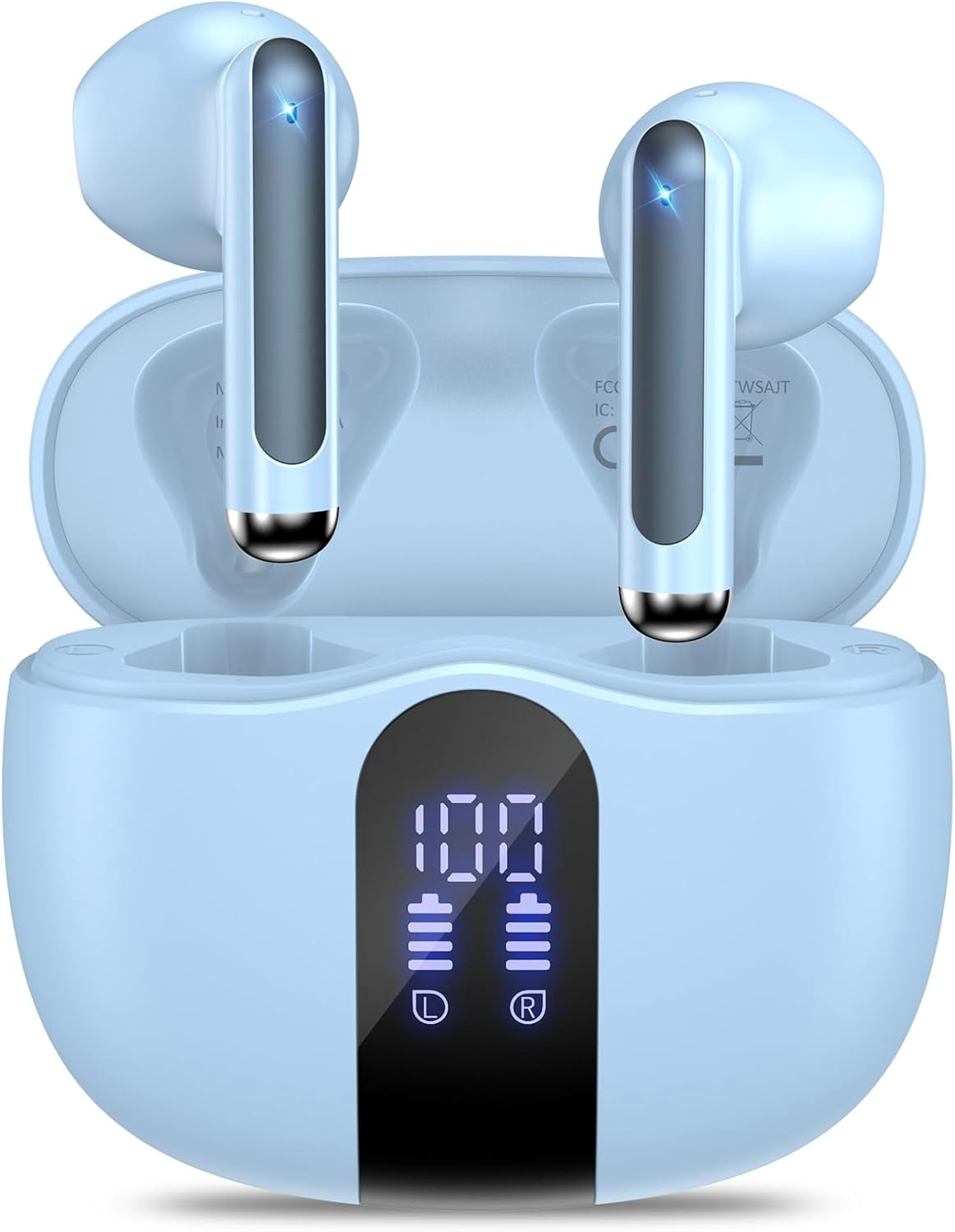 Wrongduck Wireless Bluetooth Earbuds 5.4 Stereo Headphones with ENC Mic ...