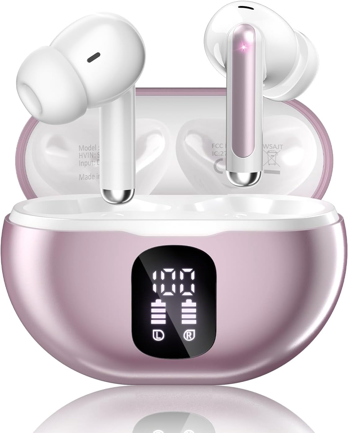 Wrongduck Wireless Earbuds Bluetooth 5.4 Headphones 50H Playback Deep ...