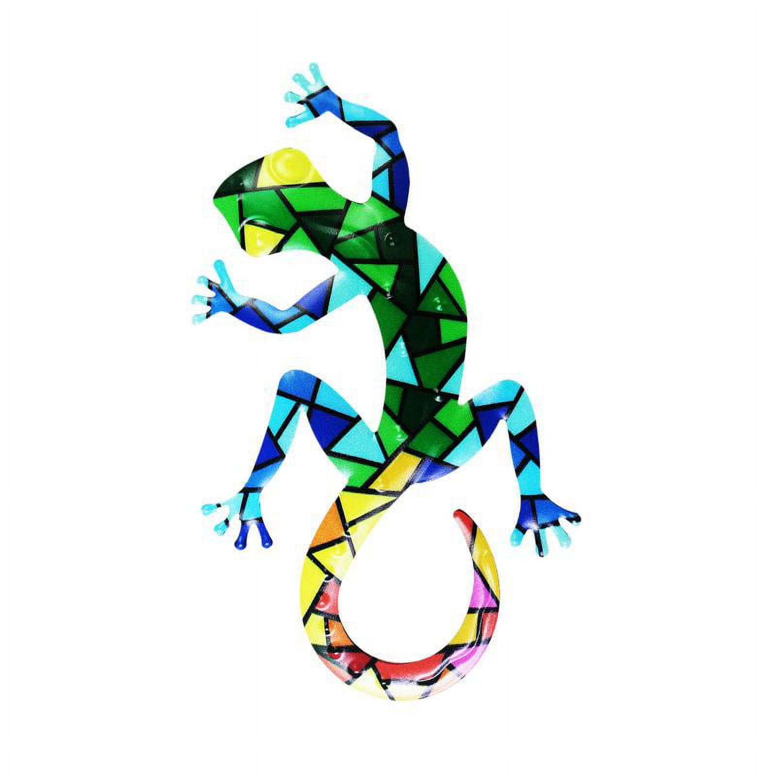 Wrought Iron Art Gecko Ornament Metal Lizard Art Hanging Sculpture for ...