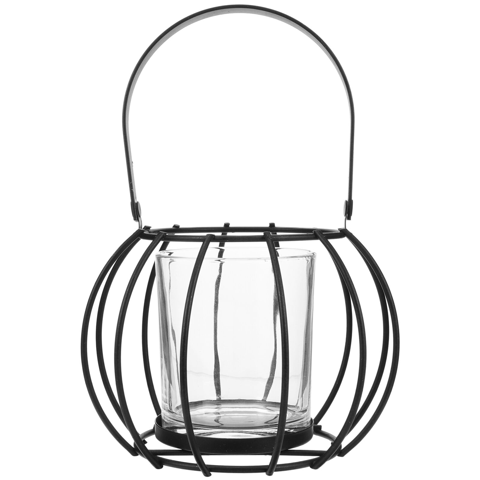 GOOHOCHY Black Iron Hanging Candle Bracket with Cup for Home Use ...