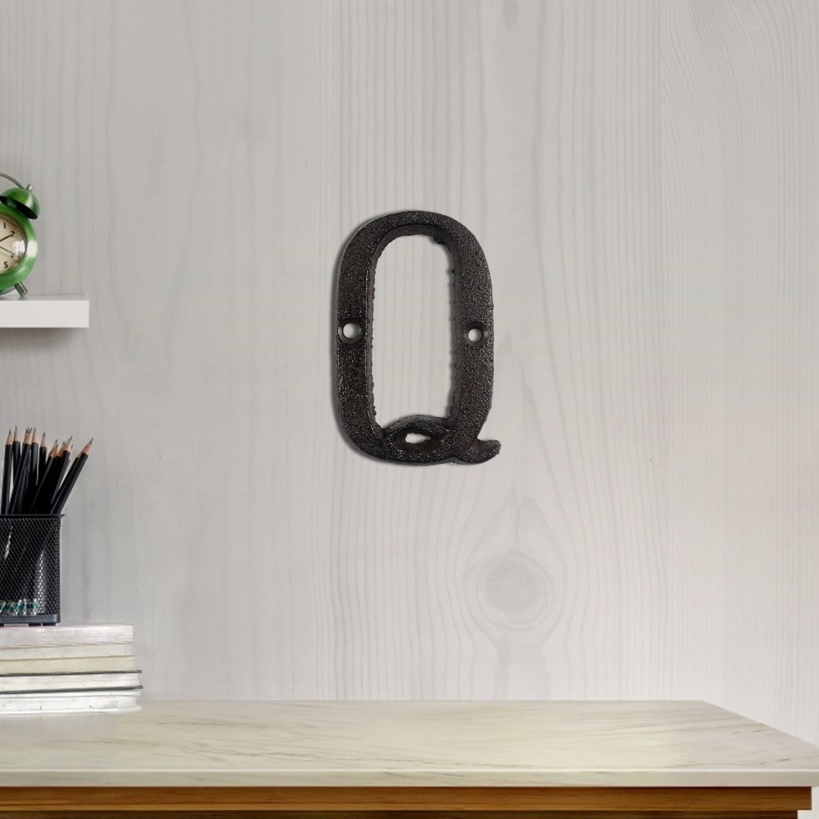 Wrought Iron Decorative Cast Iron Metal Letter Q - Wrought Iron ...