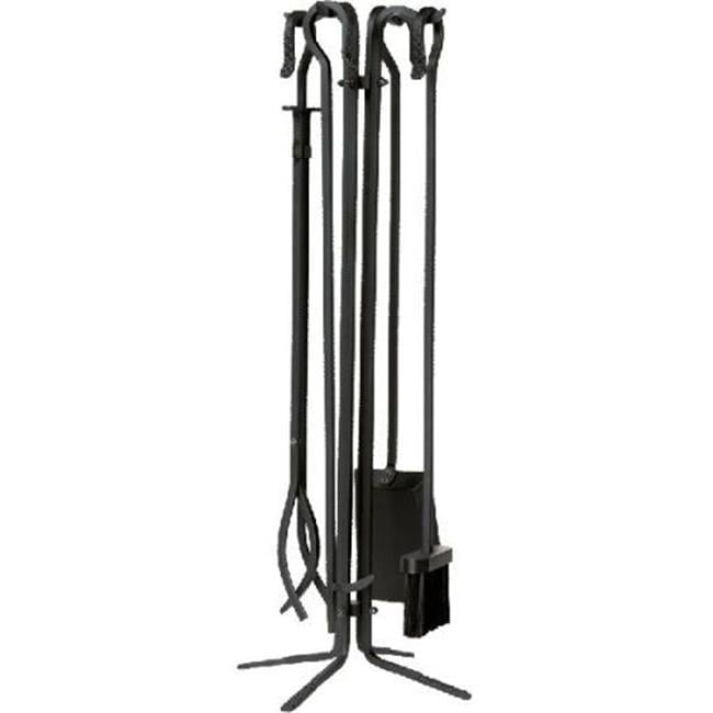 Wrought Iron Fireplace Tool Set, Black - 5 Piece - Walmart.com