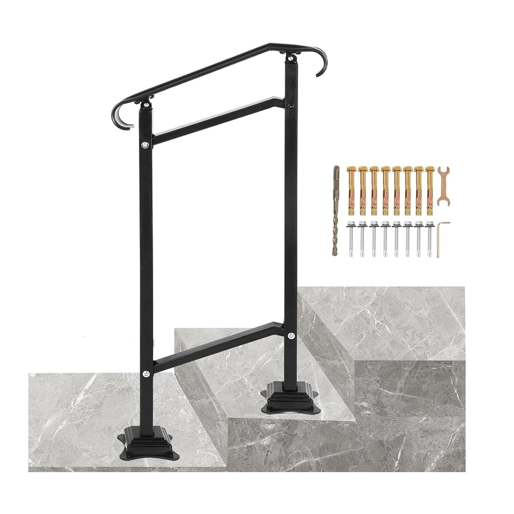 Wrought Iron Handrail, Adjustable Front Porch Hand Railings, Premium ...