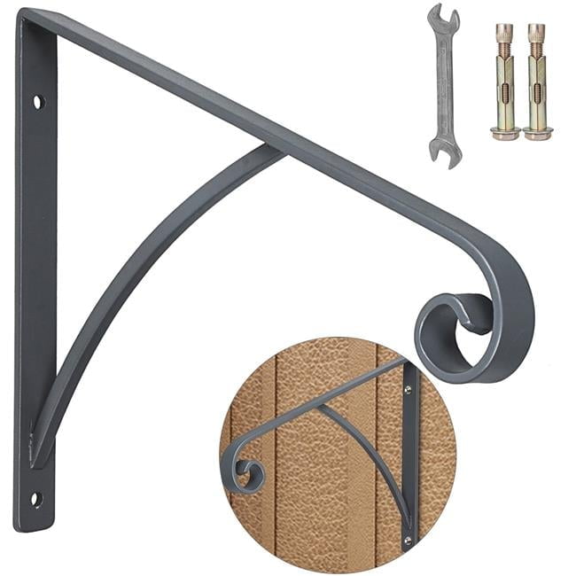 Wrought Iron Handrail Wall Mounted Hand Railing, Gray - Walmart.com