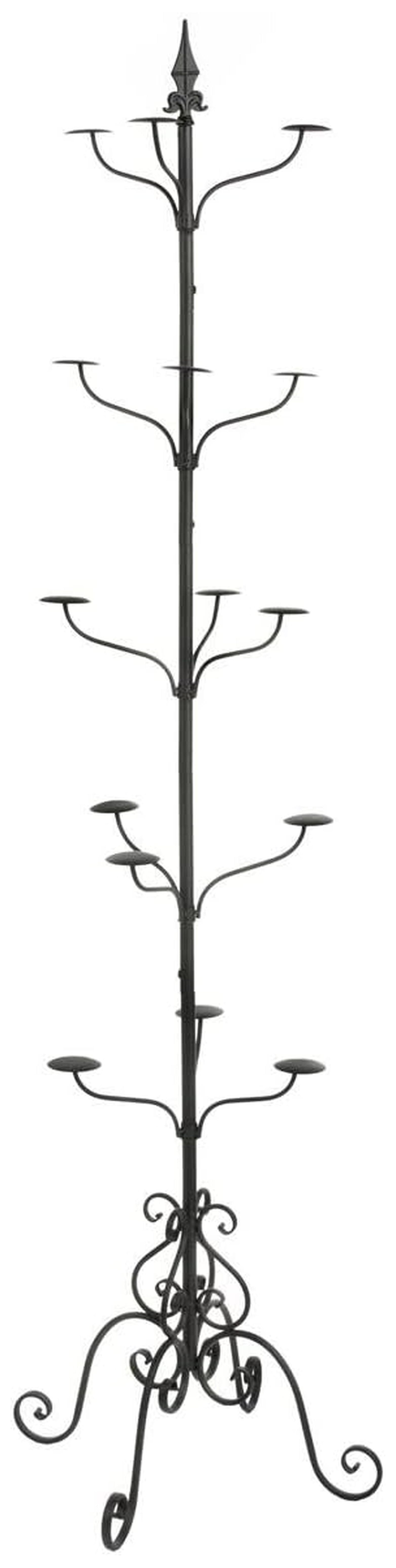 Wrought Iron Hat and Coat Rack, Rotates, Total of 31 , Multi-Tiered ...