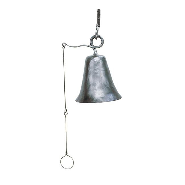 Wrought Iron Knocker Bell Patio Accent - Powder Coated Graphite ...