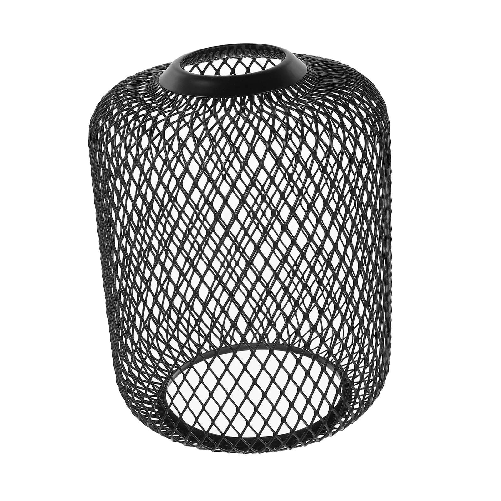 Wrought Iron Lampshade Vintage Industrial Wire Cage Round Light Cover ...