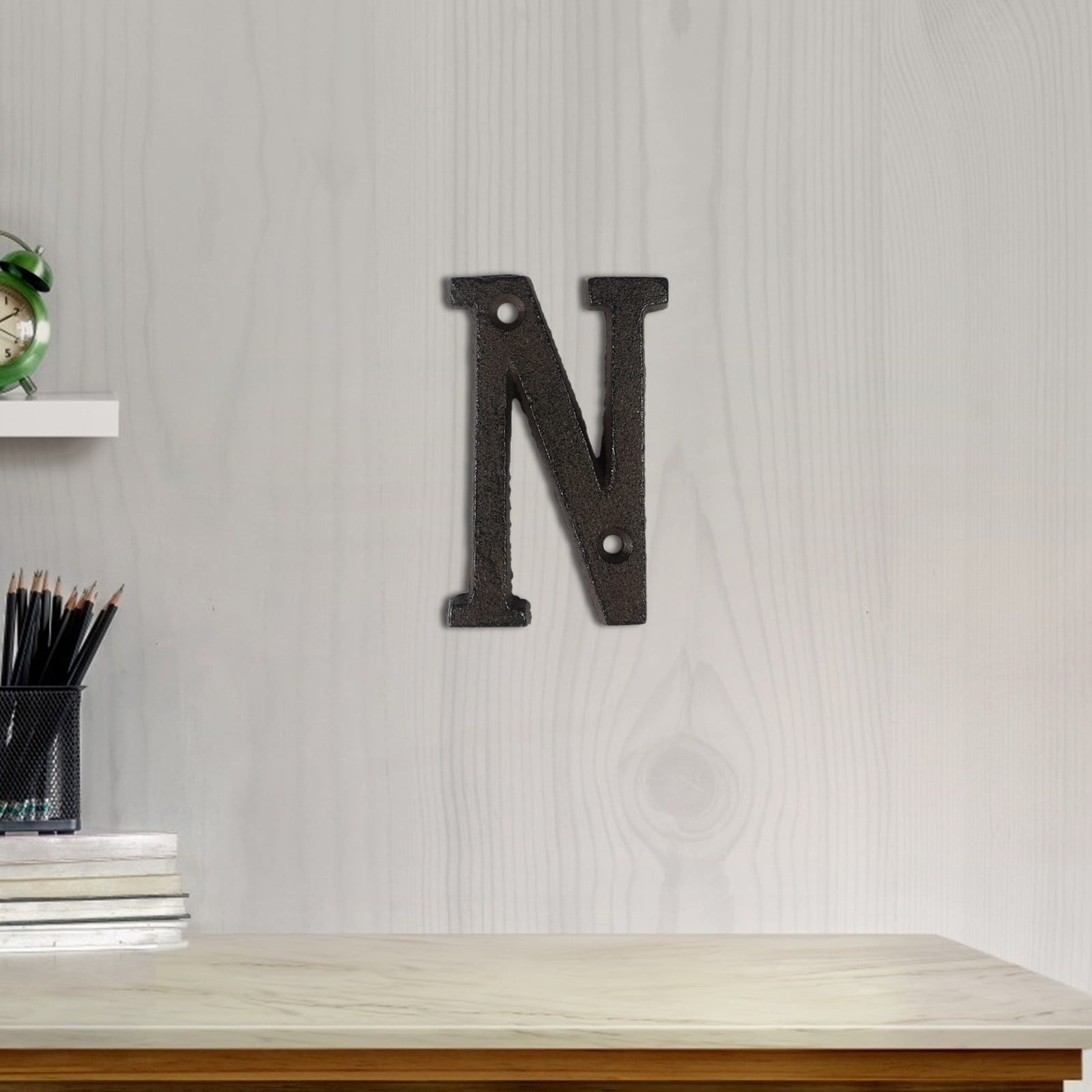 Wrought Iron Ornament Cast Iron Metal Letter N,1 Metal Letter ...