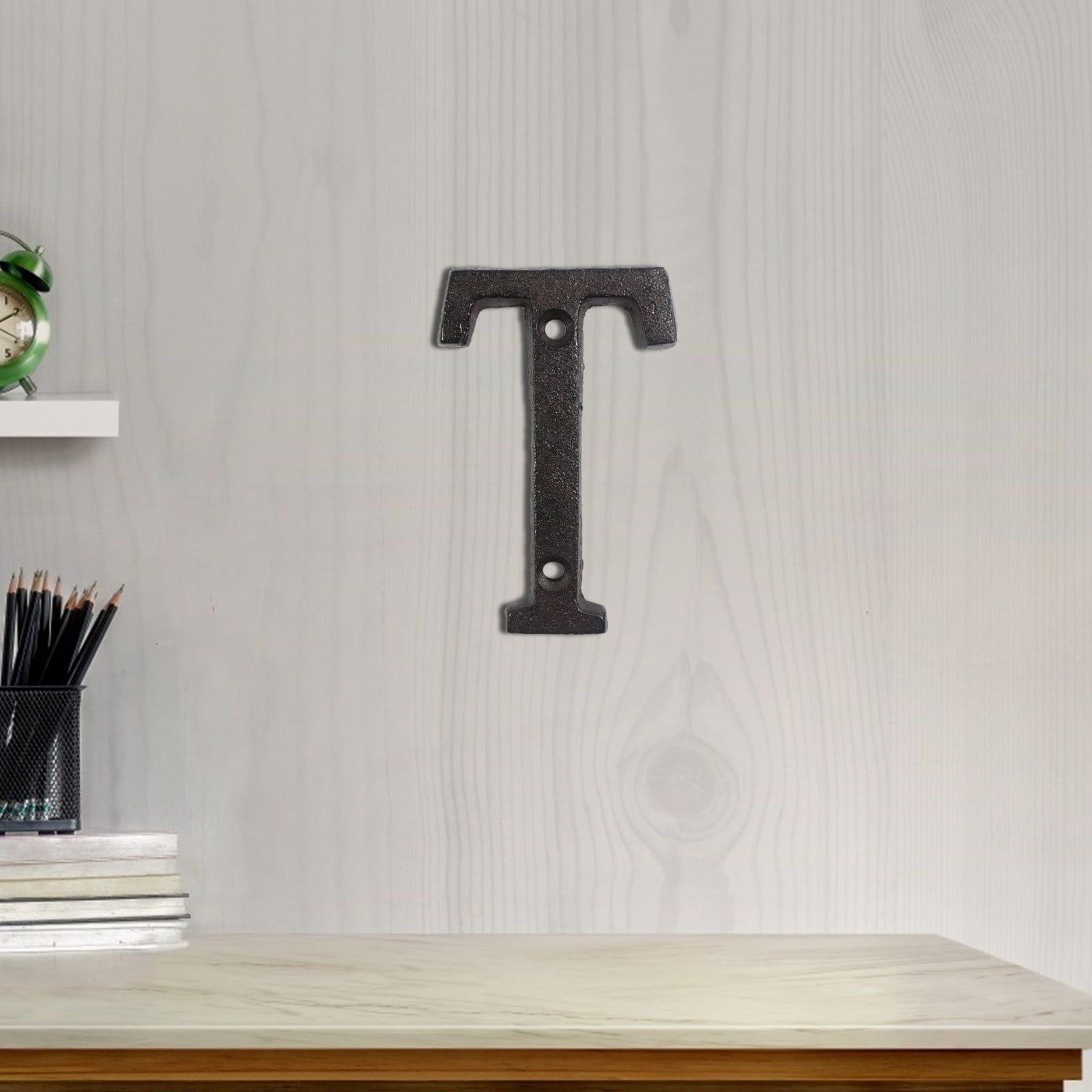 Wrought Iron Ornament Cast Iron Metal Letter T,1 Metal Letter ...