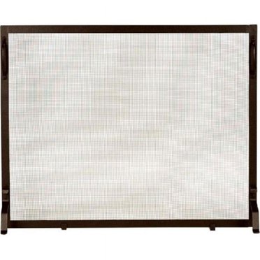 UniFlame Single Panel Curved Black Wrought Iron Screen - Walmart.com
