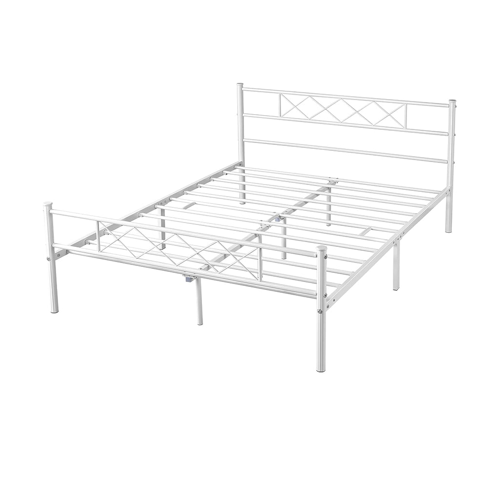 Wrought Iron Queen Bed Frame, Metal Platform with Headboard and ...