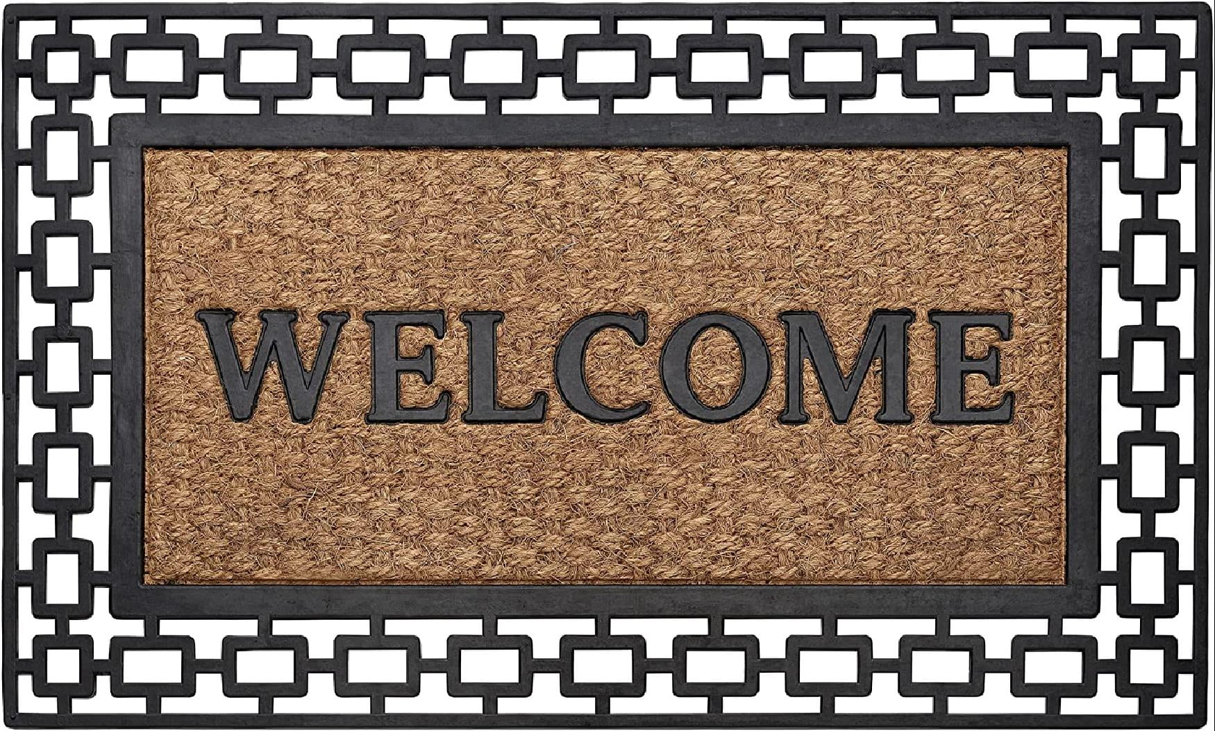 Wrought Iron Rubber Door Mat, Ironworks Durable, Easy to Clean ...