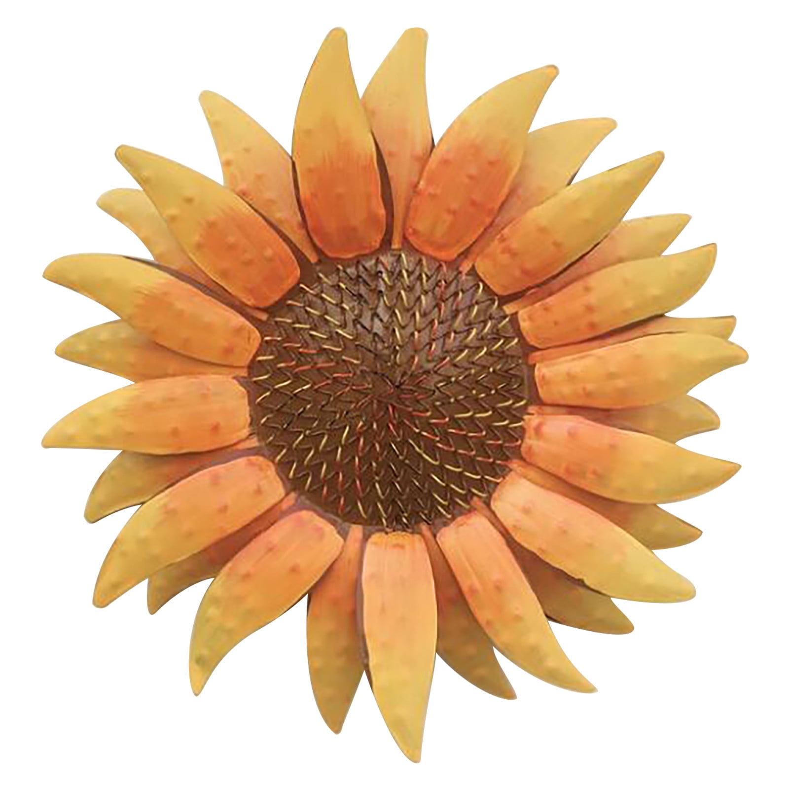 Wrought Iron Sun Flower Wall Hanging Wood Decorative Painting Pendant ...