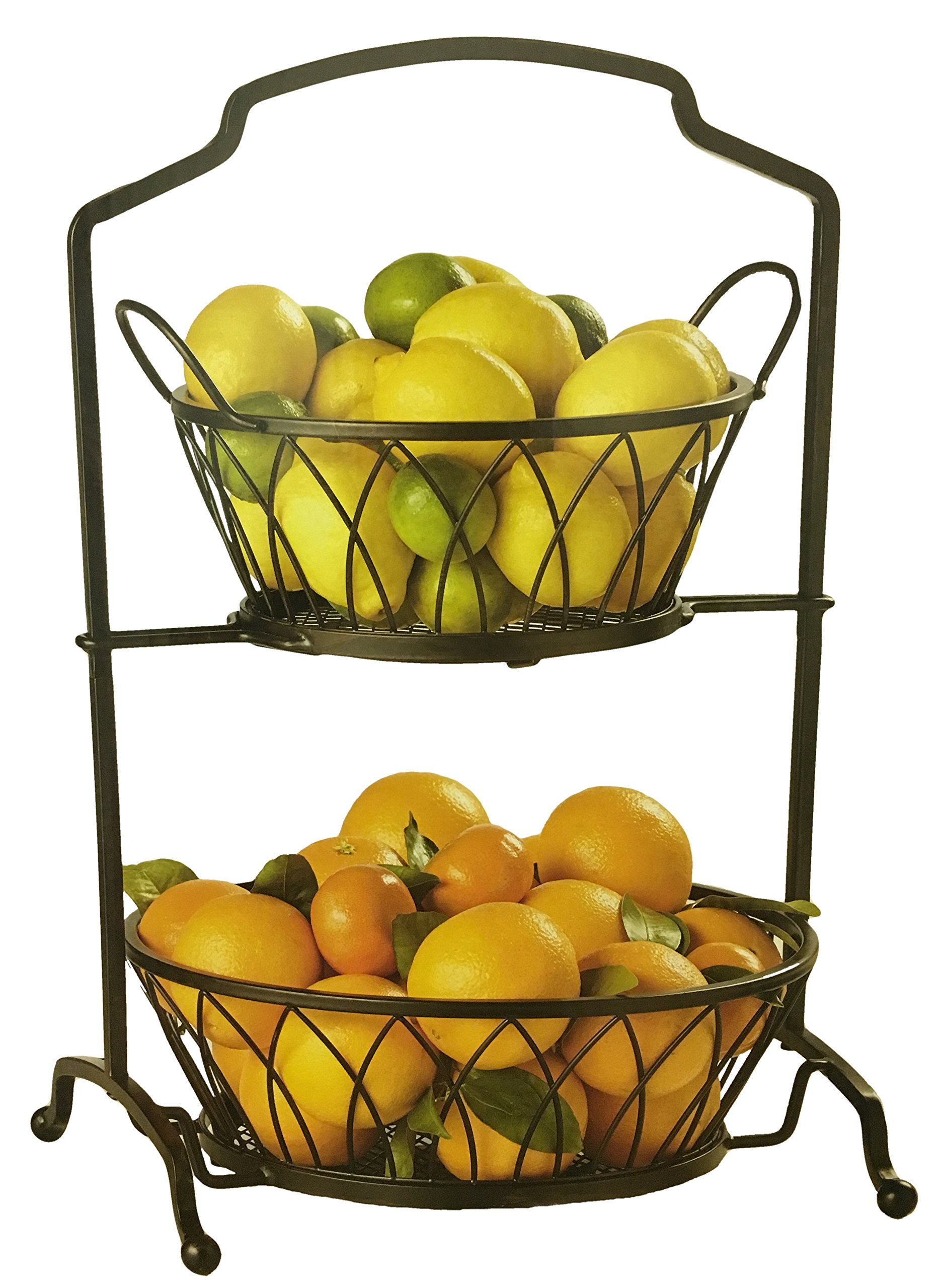 Wrought Iron Two Tier Buffet Stand or Food Storage Stand With Removable ...