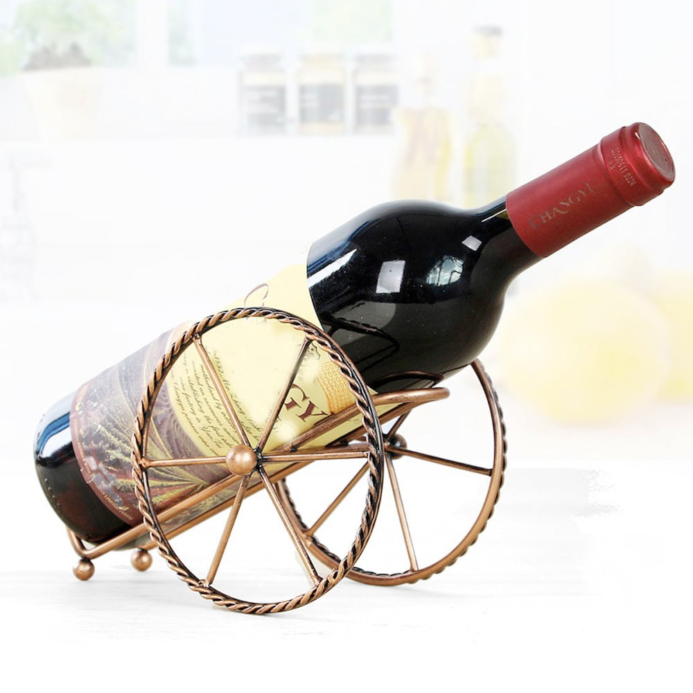 Wrought Iron Wine Rack Wine Bottle Rack, Stand Ornament Decor Storage ...