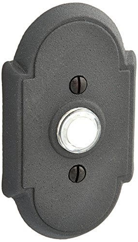 Wrought Steel Colonial Style Buzzer Button In Matte Black. Door Bell ...