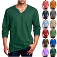 Wrtxtat Long Sleeve V Neck Shirt for Men Big and Tall Summer Pullover ...