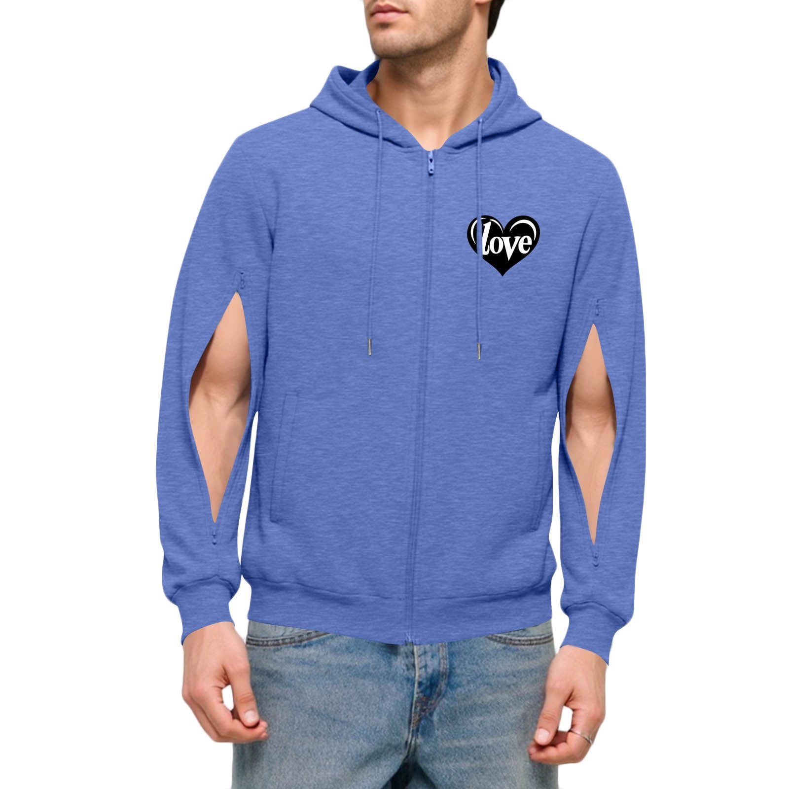 Wrtxtat Men's Dialysis Sweatshirts Zip-Up Hemodialysis Jacket Warm ...