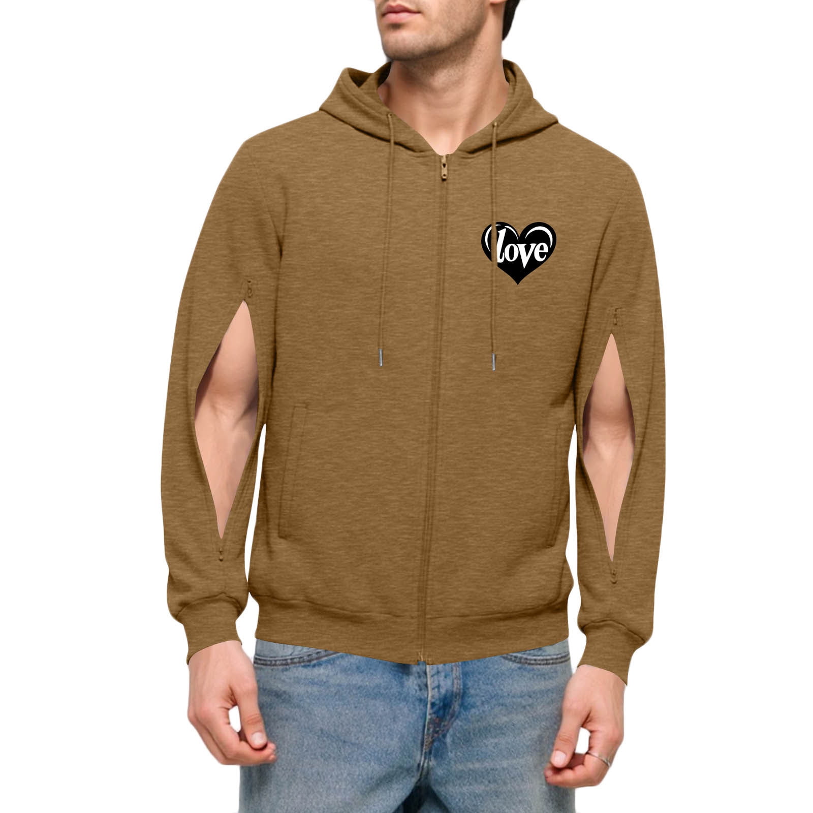 Wrtxtat Men's Dialysis Sweatshirts Zip-Up Hemodialysis Jacket Warm ...
