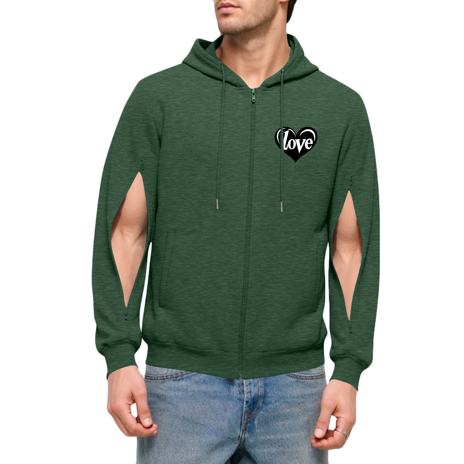 Wrtxtat Men's Dialysis Sweatshirts Zip-Up Hemodialysis Jacket Warm ...