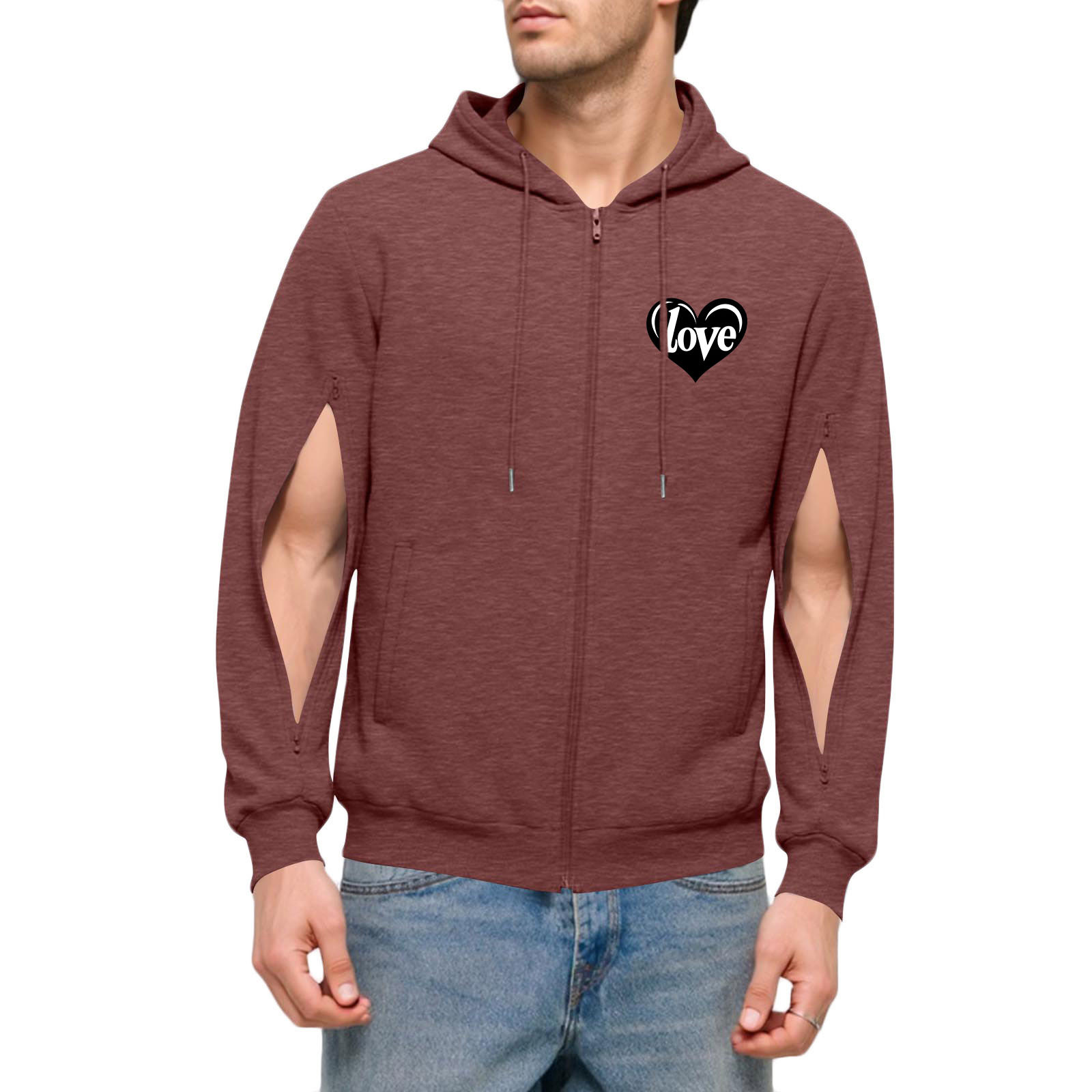 Wrtxtat Men's Dialysis Sweatshirts Zip-Up Hemodialysis Jacket Warm ...