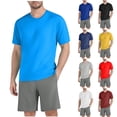 Wrtxtat Men's Summer Tracksuits Crew Neck Plain Tee Shirt Shorts 2 ...
