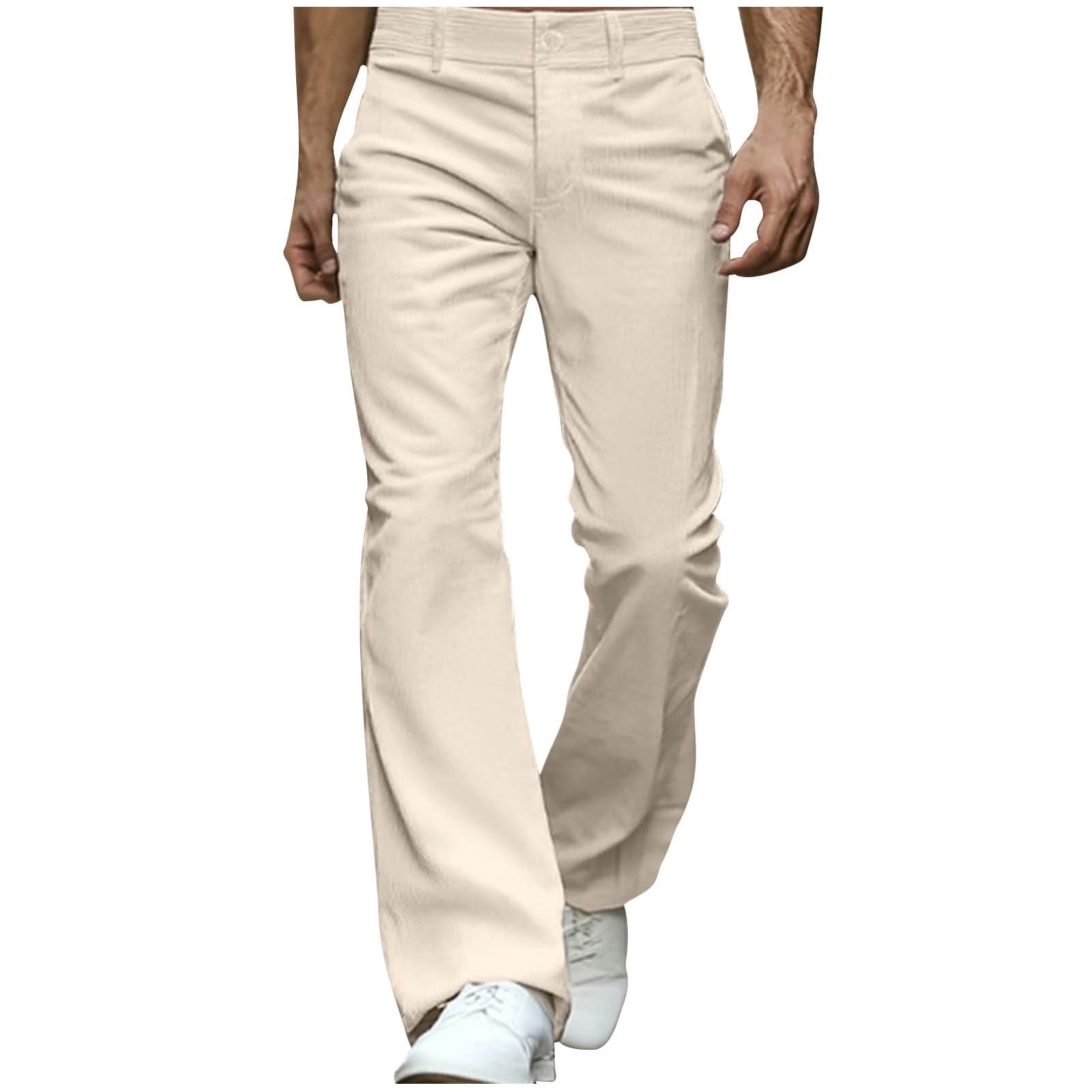 Wrtxtat Men's Vintage Corduroy Pants Fashion Relaxed Stretch 60s 70s ...