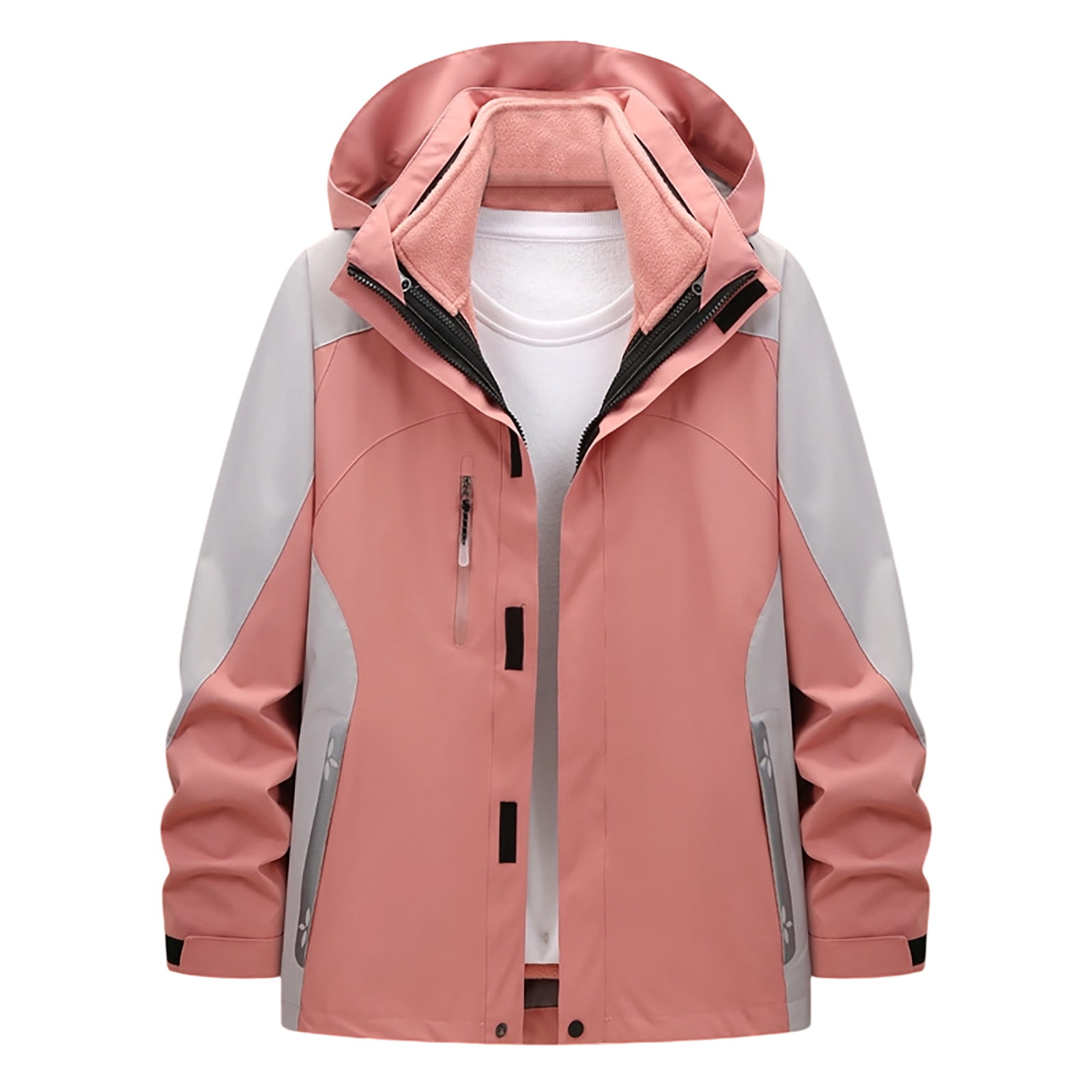Wrtxtat Men's Winter Ski Jacket Zip-Up 3 in 1 Warm Heavyweight Hooded ...