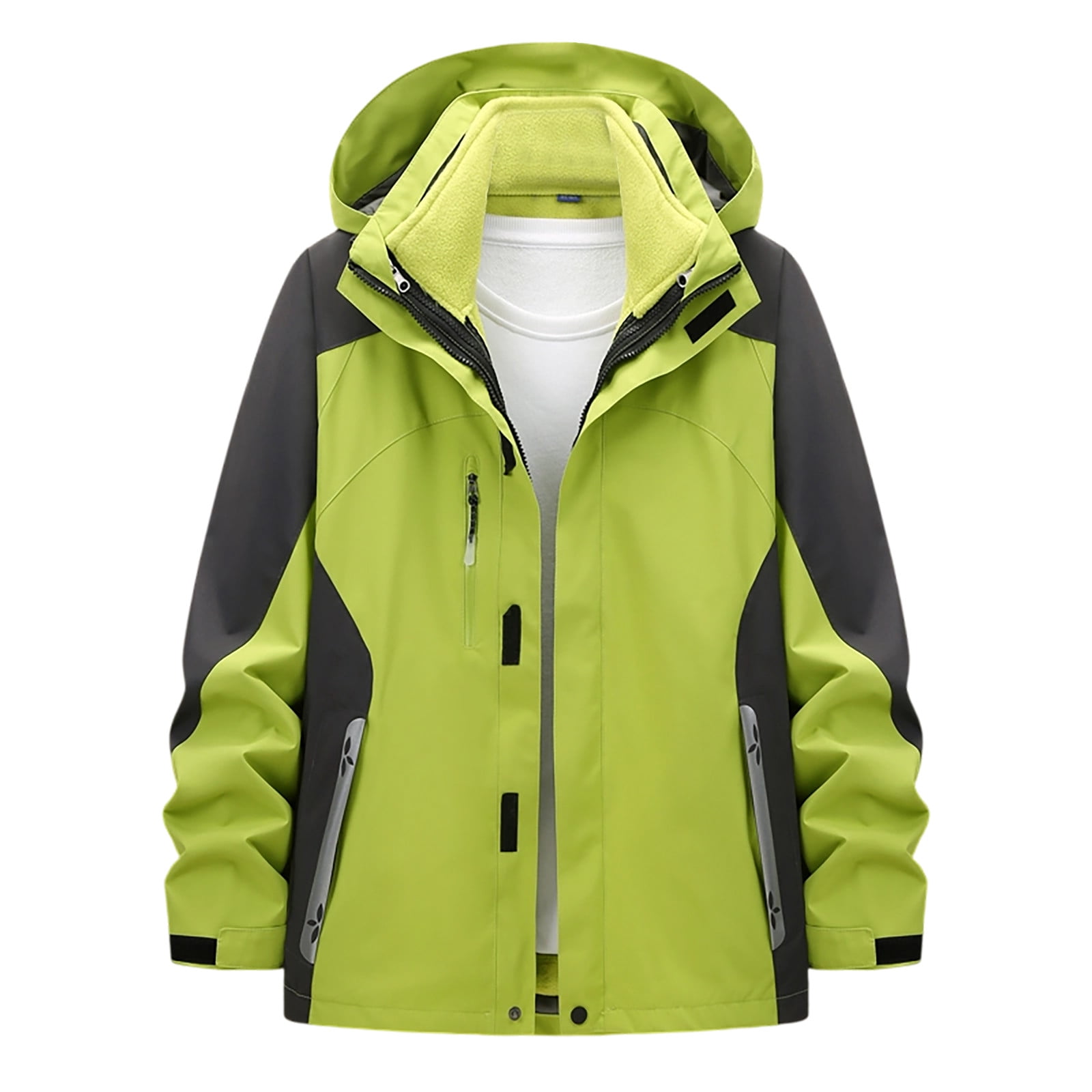 Wrtxtat Men's Winter Ski Jacket Zip-Up 3 in 1 Warm Heavyweight Hooded ...