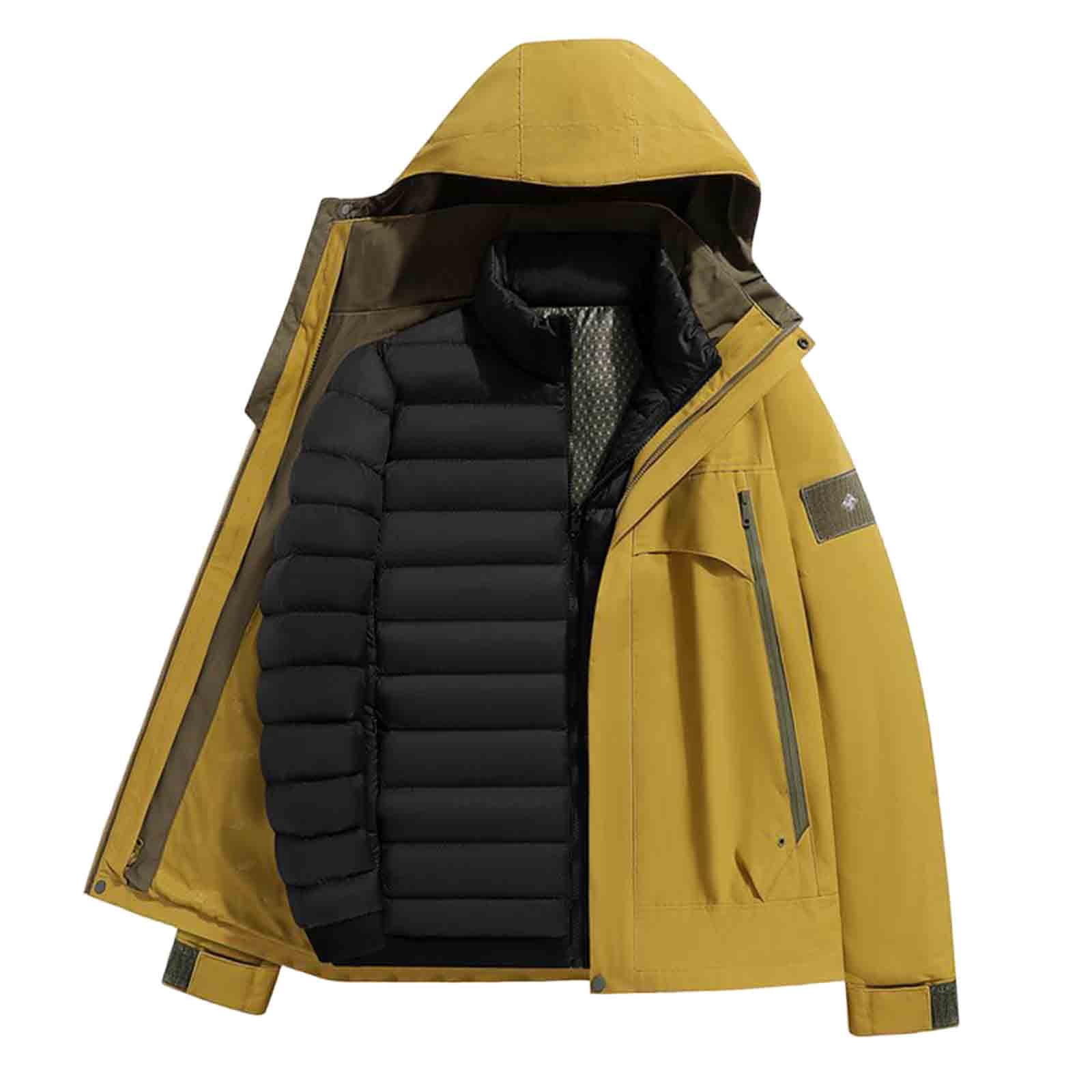 Wrtxtat Men's Winter Skiing Jackets Warm Fashion 2 in 1 Outerwear ...