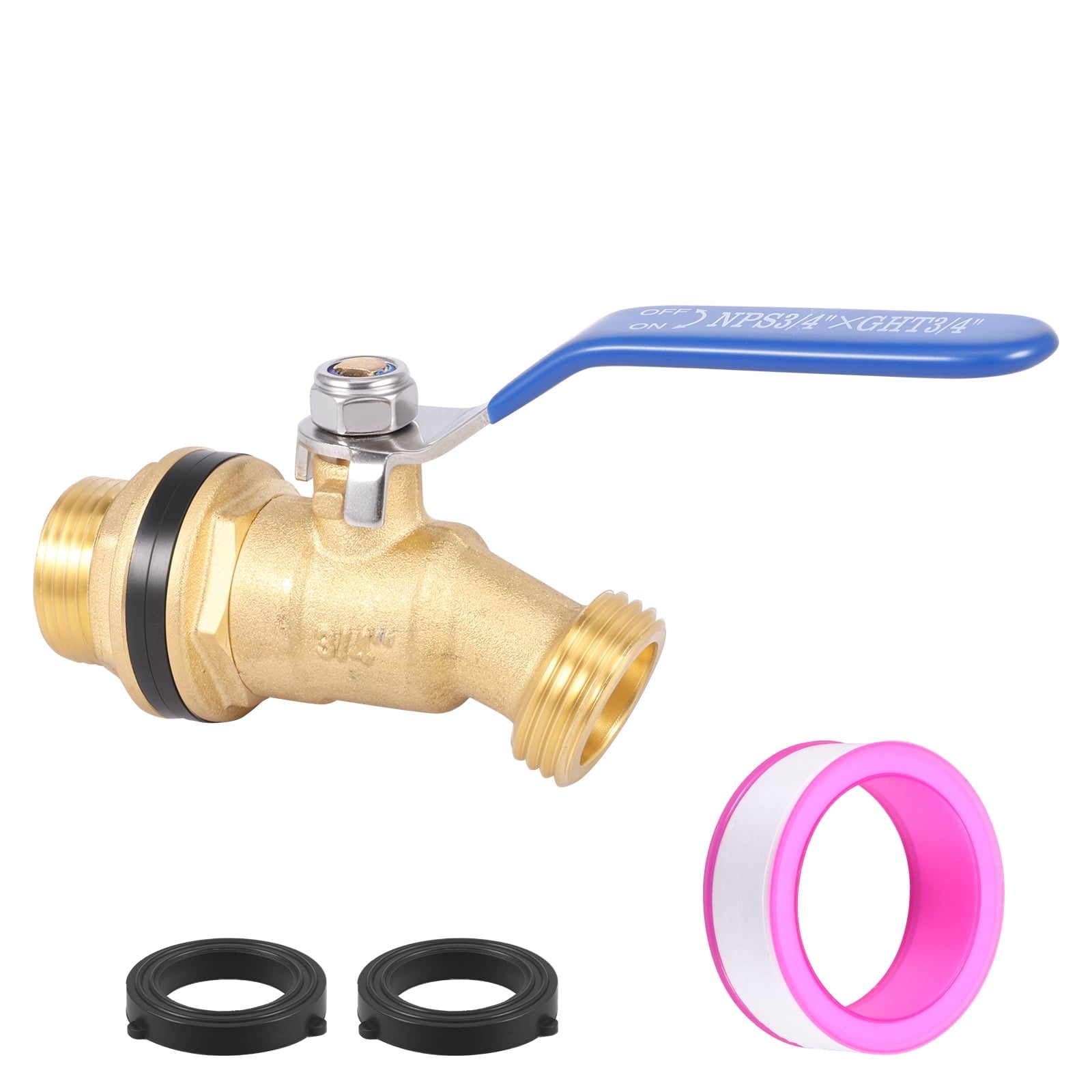 Wrvxzio Brass Faucet Valve Multi Functional Faucet Control Valve Thread ...