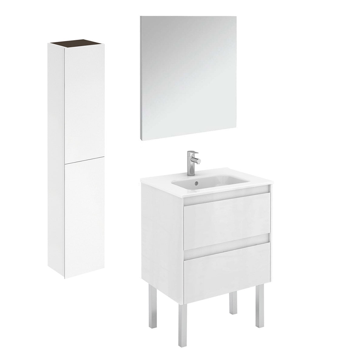 Ws Bath Collections Ambra 60F Pack 2 Ambra 24" Free Standing Single ...